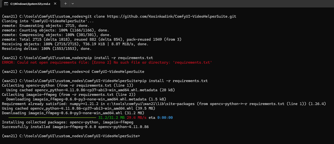 Wan 2.1 mit ComfyUI inkl. GPU Support lokal einrichten – aaron.de